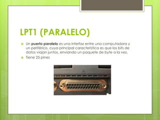 Conectores, puertos y ranuras de la main | PPTX