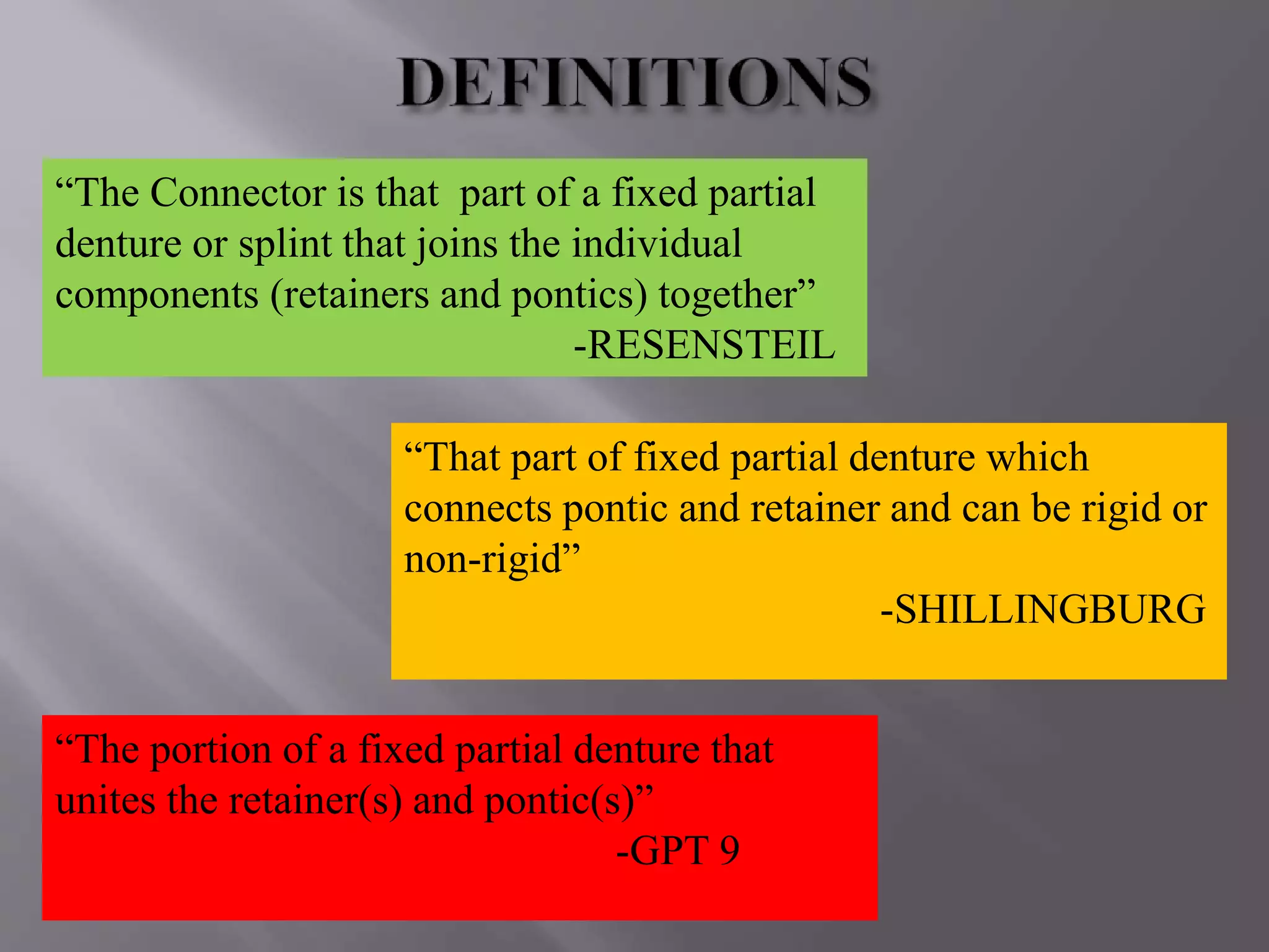 Conectors in fpd | PPTX