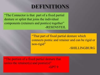 Conectors in fpd | PPTX