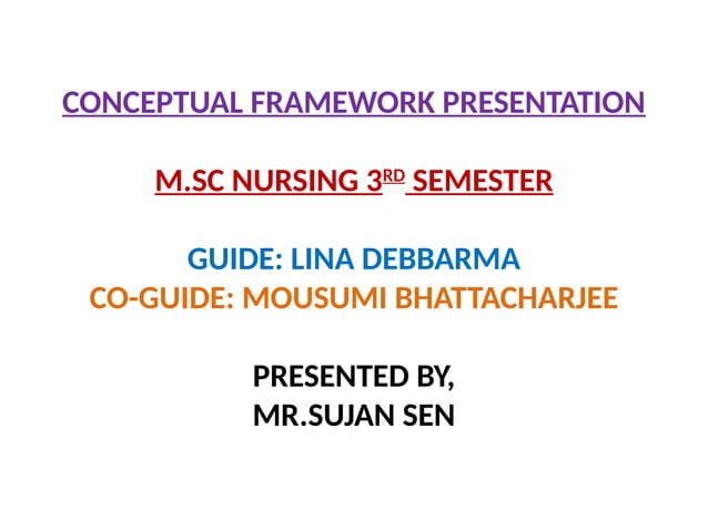 Conceptual FRAMEWORK PPT.pptx for MSc students | PPT