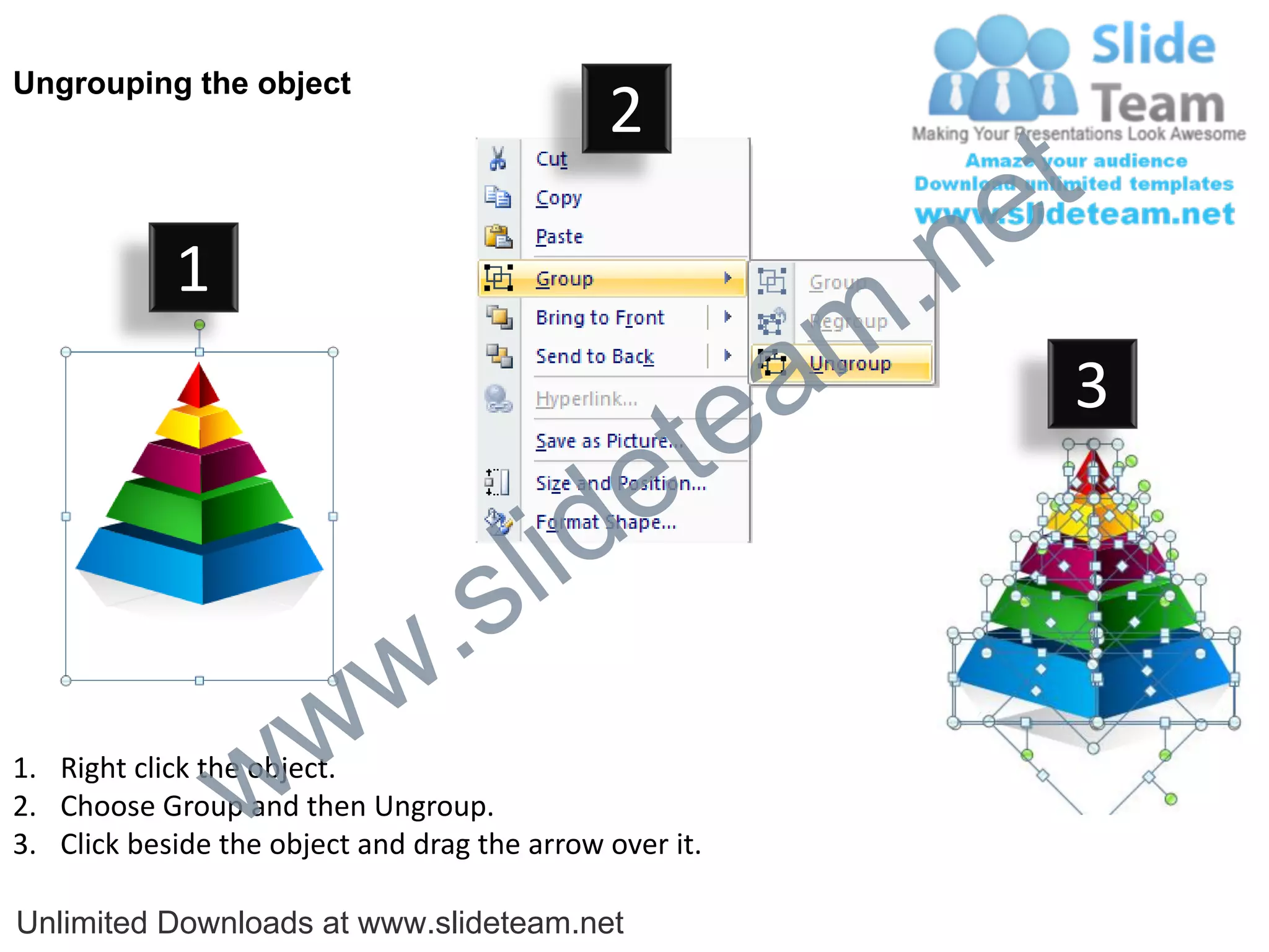 Cone diagram 5 levels ppt slides presentation diagrams templates | PDF
