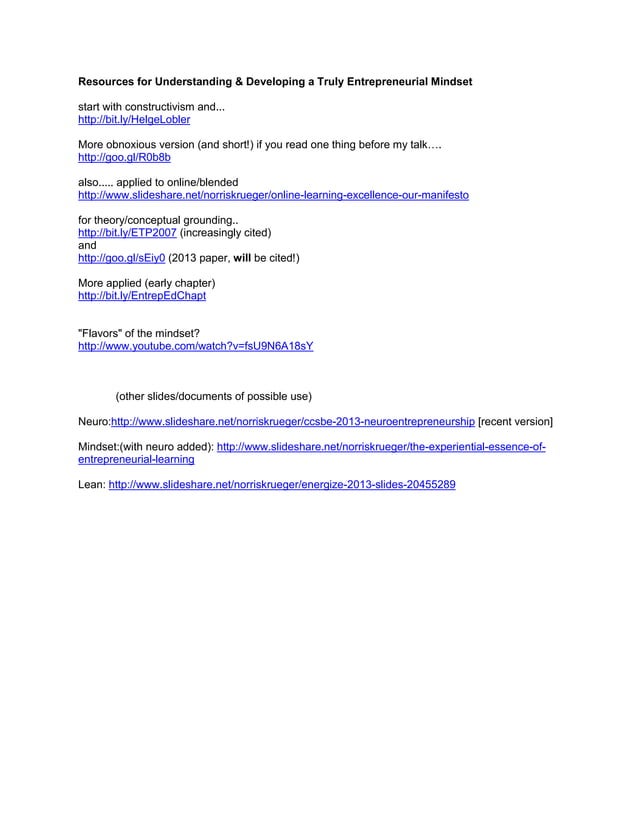 Coneeect: resources for growing entrep mindset | DOCX | Business ...