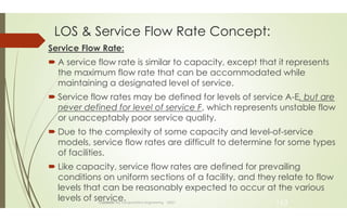 Conen 442 module1c: Capacity analysis and Level of Service | PPT