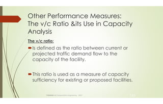 Conen 442 module1c: Capacity analysis and Level of Service | PPT