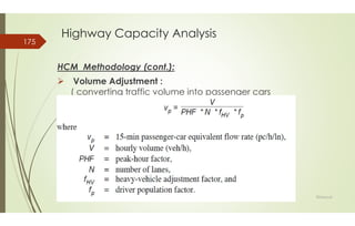 Conen 442 module1c: Capacity analysis and Level of Service | PDF