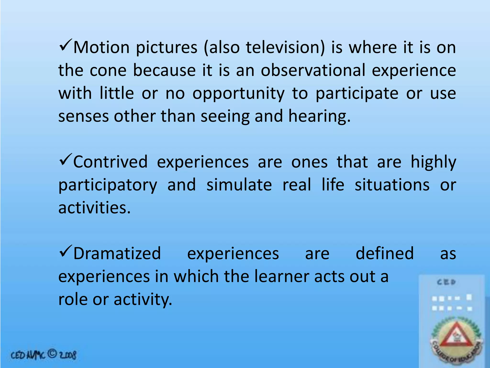 Cone of experience | PPTX