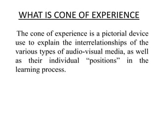 Cone of experience | PPTX
