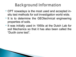 Cone Penetration Test | PPT