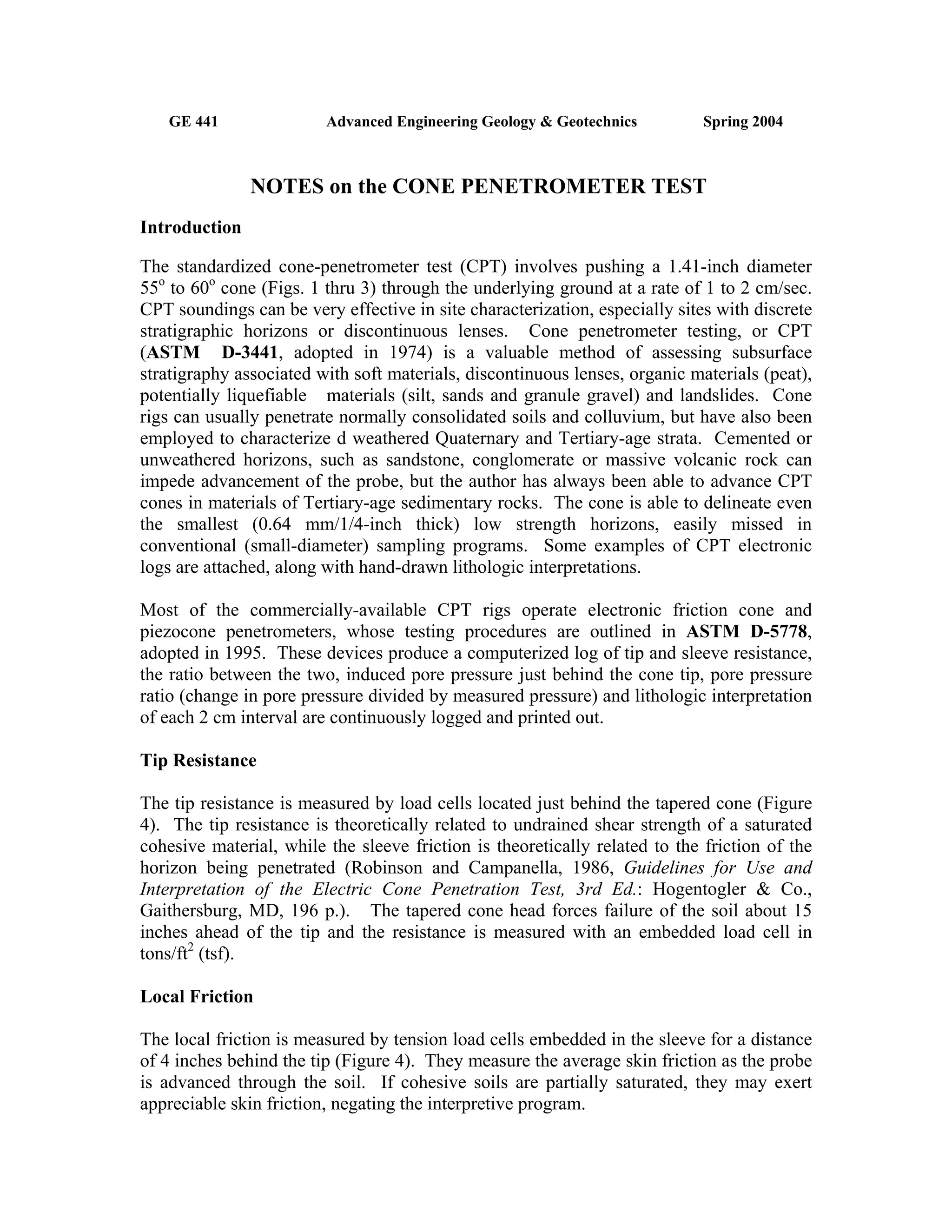 Cone penetrometer test | PDF