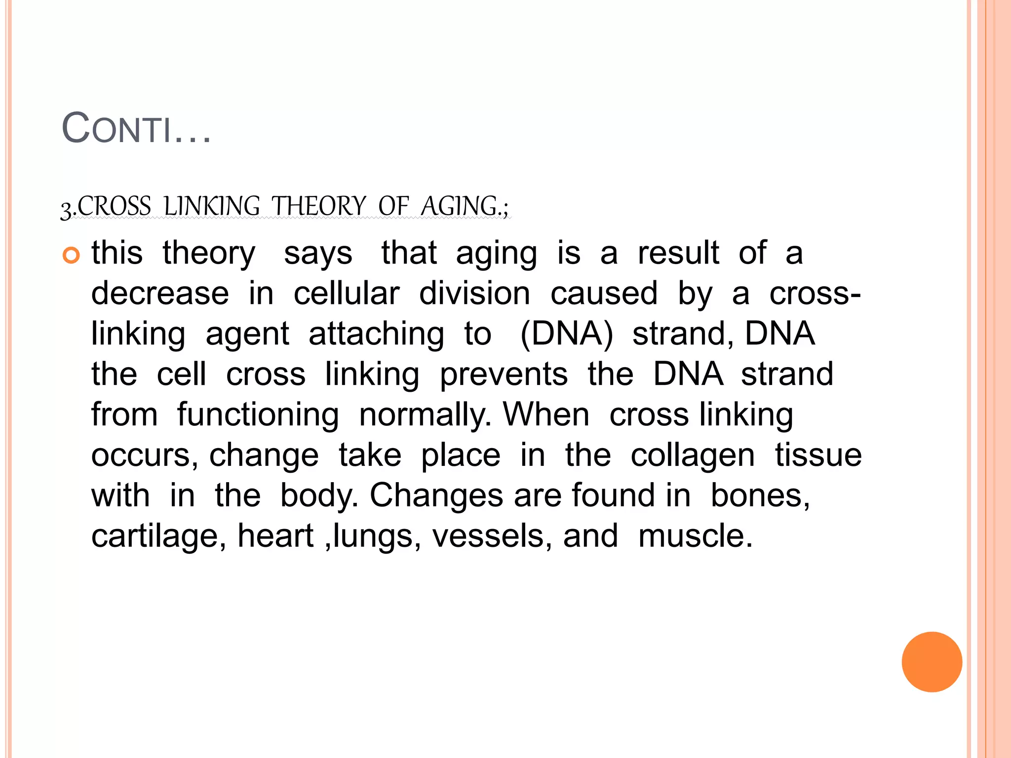 Conepts of theories of ageing | PPTX