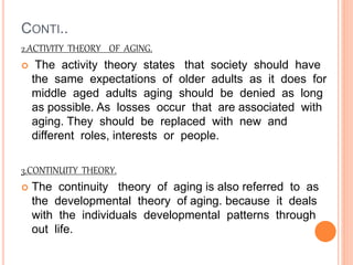 Conepts of theories of ageing | PPTX