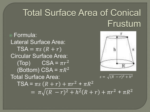 Cones and frustum slides | PPTX