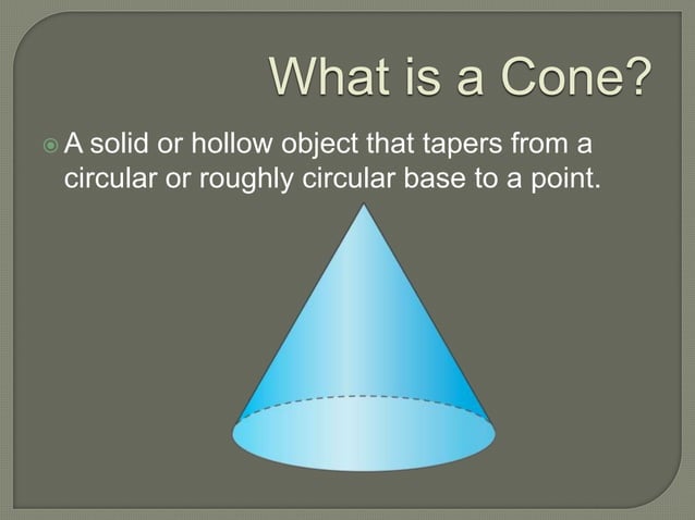 Cones and frustum slides | PPTX