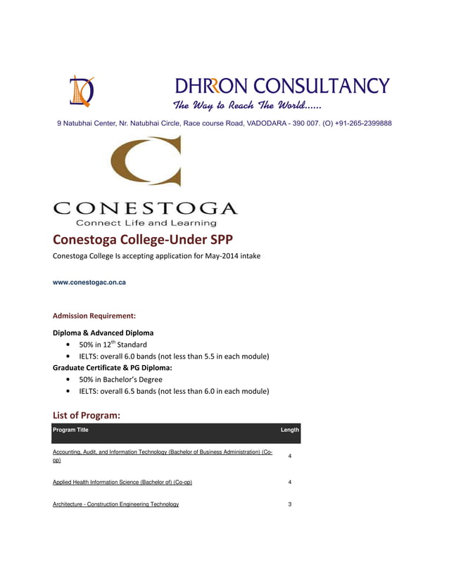 Conestoga college | PDF