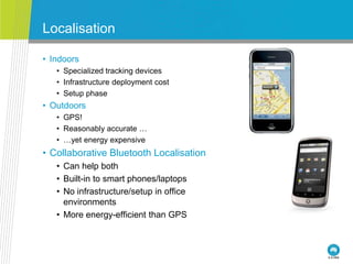 Towards Collaborative Localization of Mobile Users with Bluetooth | PPT