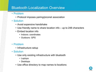 Towards Collaborative Localization of Mobile Users with Bluetooth | PPT