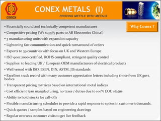 Conex Metals Brass Fittings Brass Parts Components | PDF