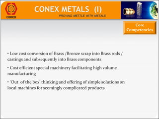 Conex Metals Brass Fittings Brass Parts Components | PDF