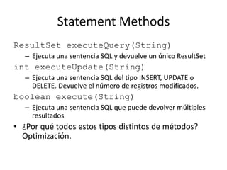 Conexion bd en java y api necesaria | PPTX