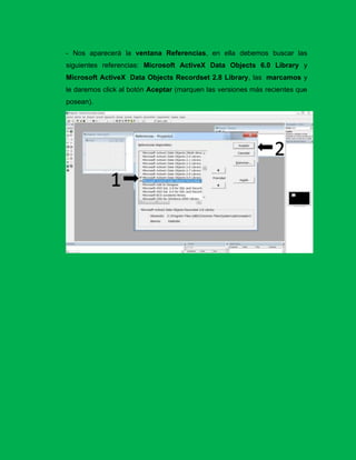 Conexion bases de datos a visual basic 6.0 | PDF