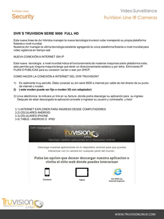 Conexion internet dvr truvision | PDF