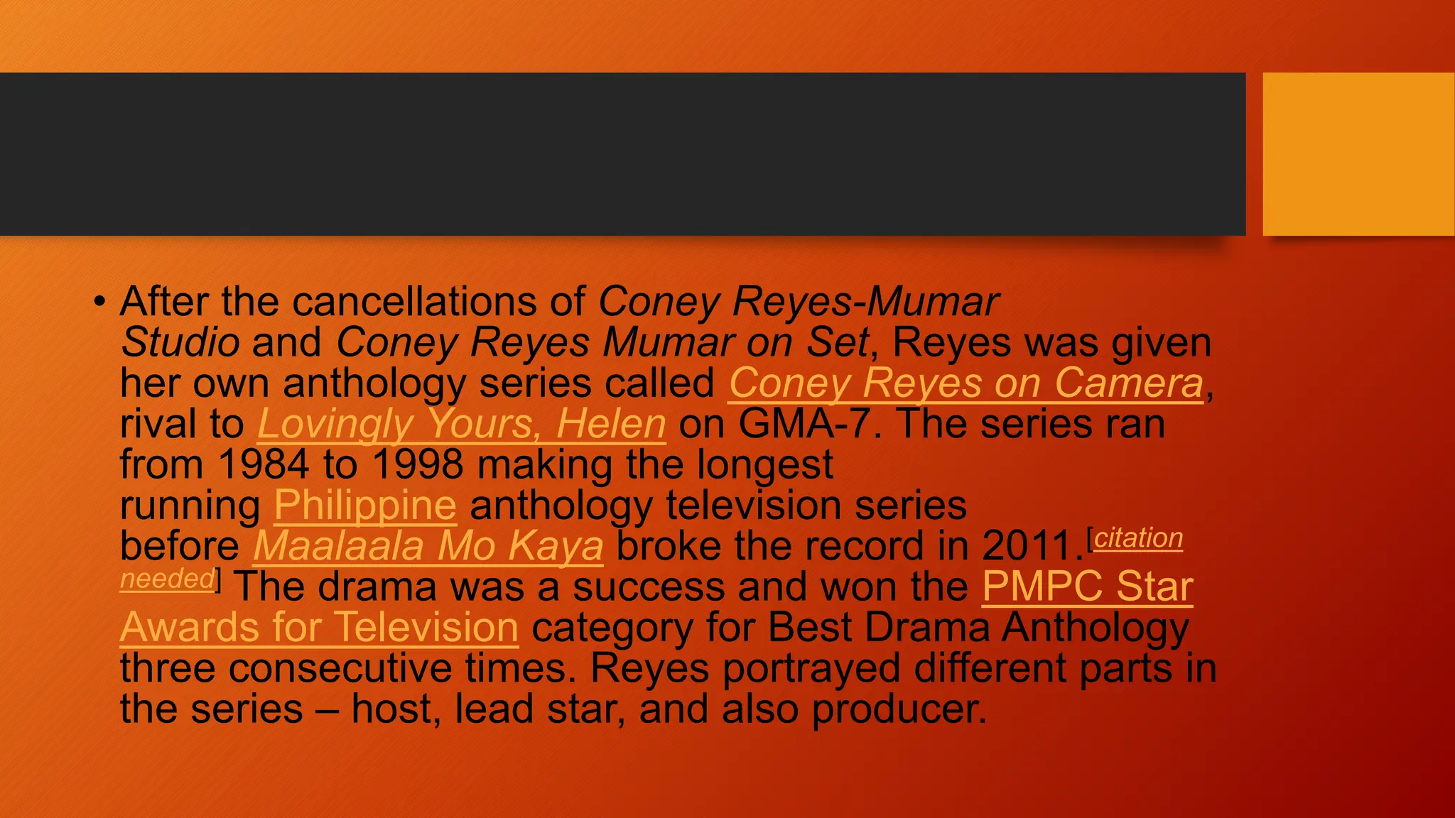 Coney Reyes Biography, Early life, Career, Filmography.pptx