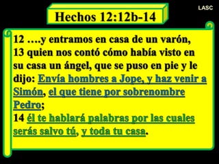 CONF. INFORME DE PEDRO A LA IGLESIA EN JERUSALEN Y LA GLORIFICACION DE ...
