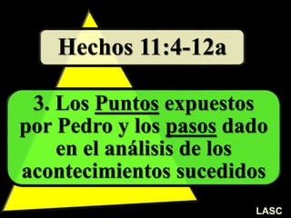 CONF. INFORME DE PEDRO A LA IGLESIA EN JERUSALEN Y LA GLORIFICACION DE ...