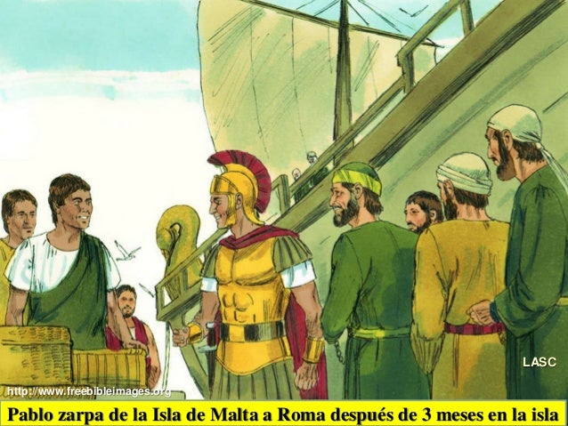 CONF. PABLO EN SU VIAJE FINAL A ROMA, EN LA ISLA DE MALTA. HECHOS 28:…