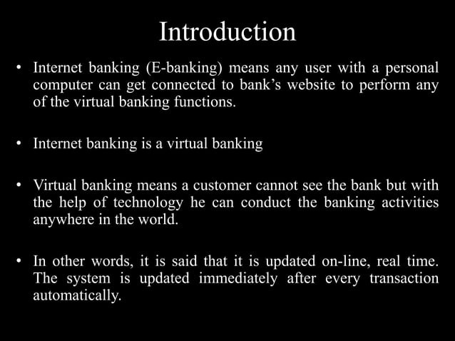 Adoption of Internet Banking over Traditional Banking | PPT