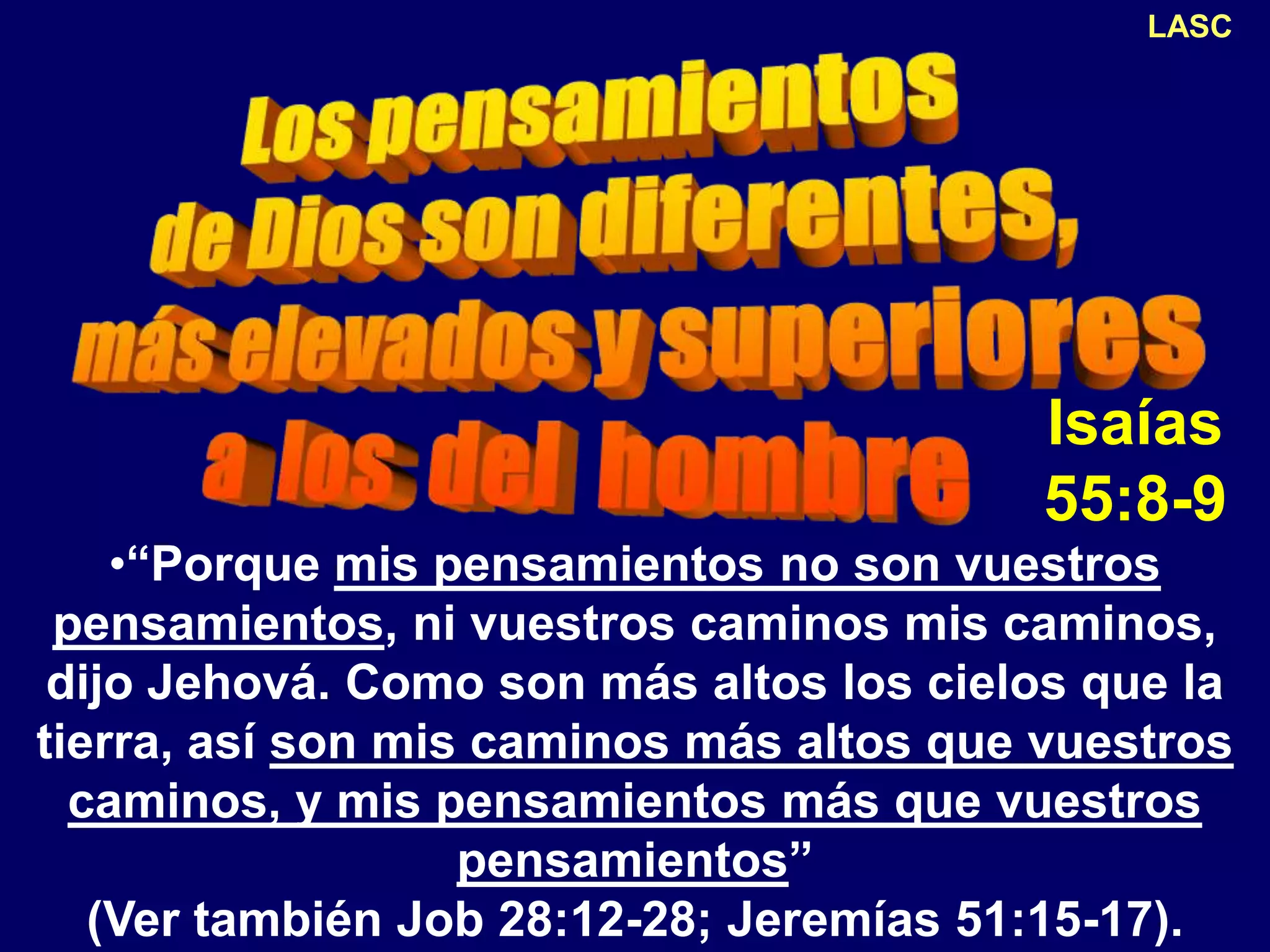 LOS ATRIBUTOS DE DIOS EN PPT. No. 1. LA OMNISCIENCIA Y PRESCIENCIA DE ...
