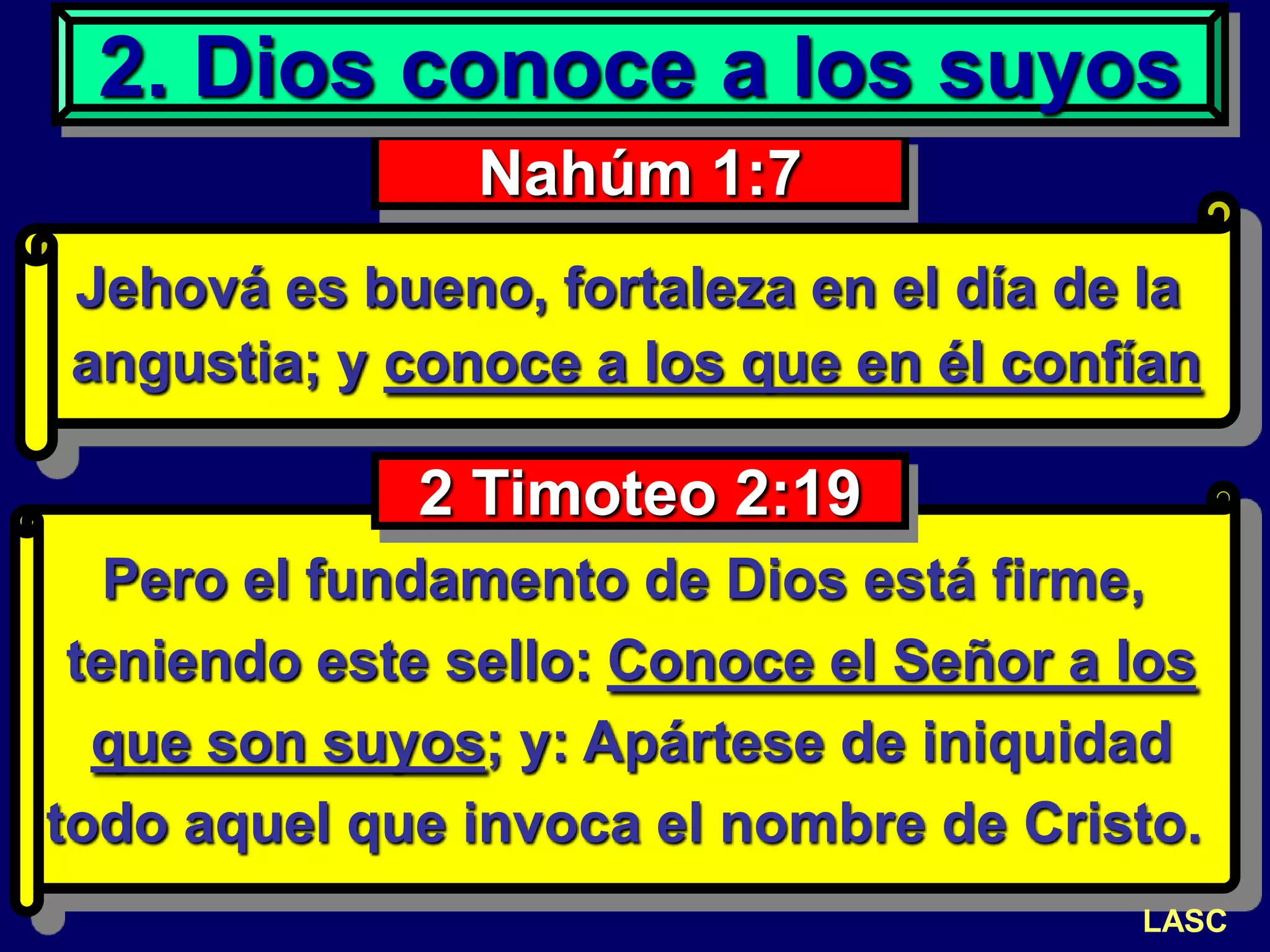 LOS ATRIBUTOS DE DIOS EN PPT. No. 1. LA OMNISCIENCIA Y PRESCIENCIA DE ...