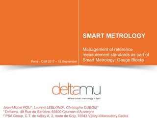 Congrès International de Métrologie - Paris 2017 | PPTX