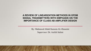 conf 2.pptx a review of linearization in ofdm | PPT