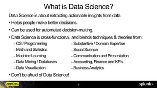 Splunk for DataScience (.conf2014) | PPT