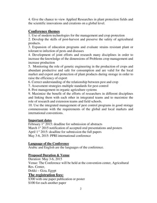 Fifth International Conference Of Plant Protection Research Institute | PDF