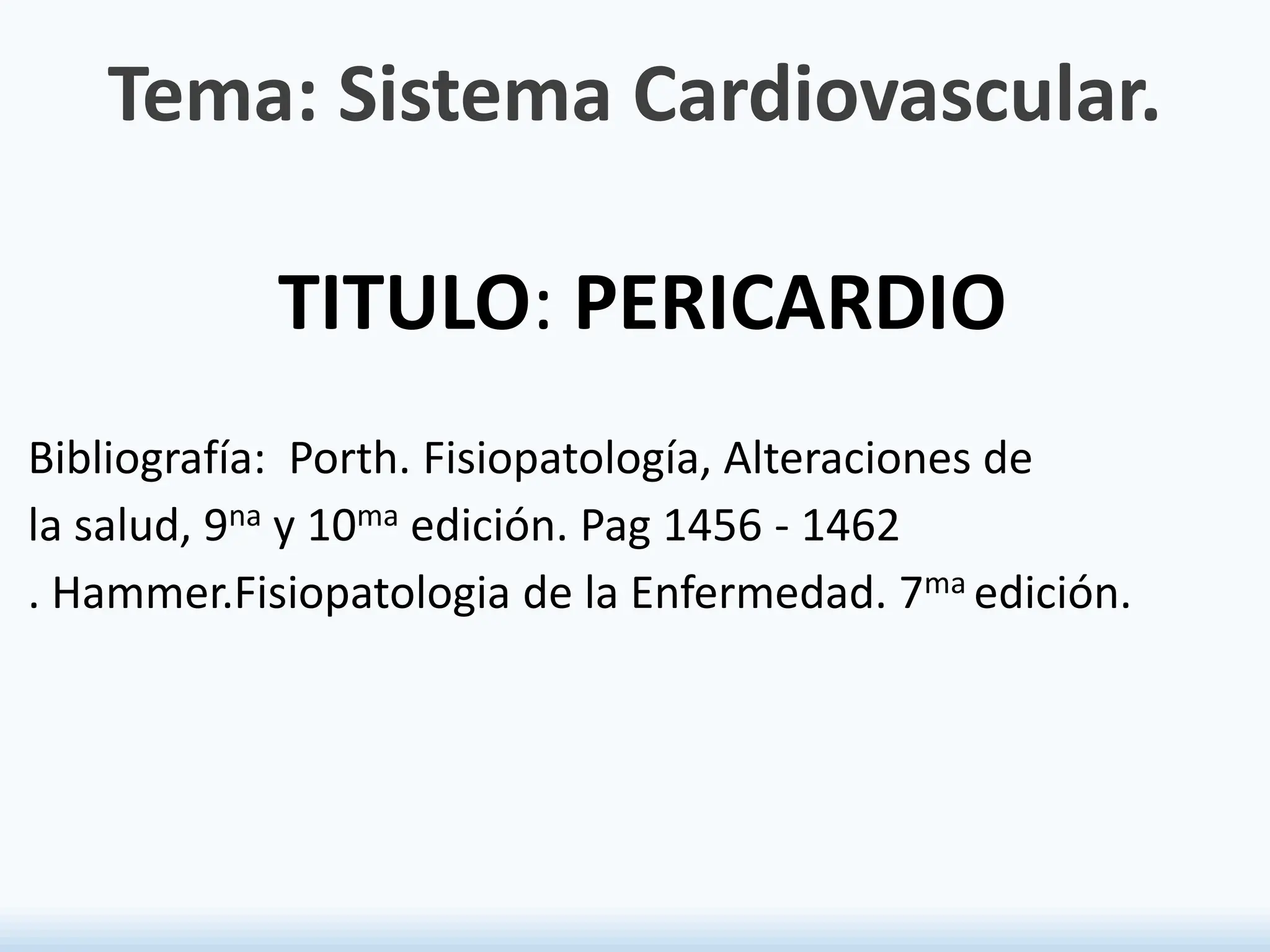 Conf 7 Pericardio.ppt Pericarditis. Tipos | PPT