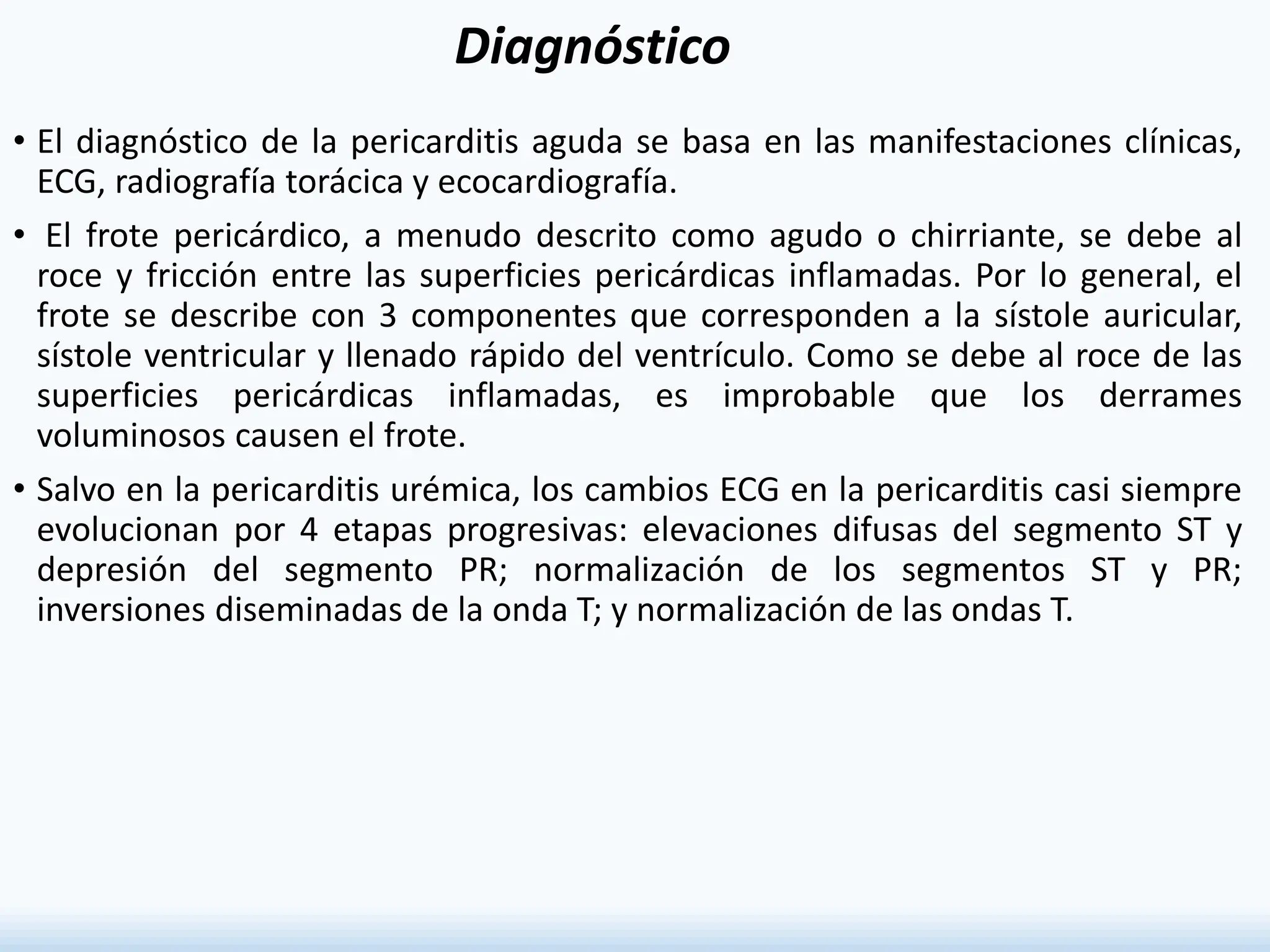 Conf 7 Pericardio.ppt Pericarditis. Tipos | PPT