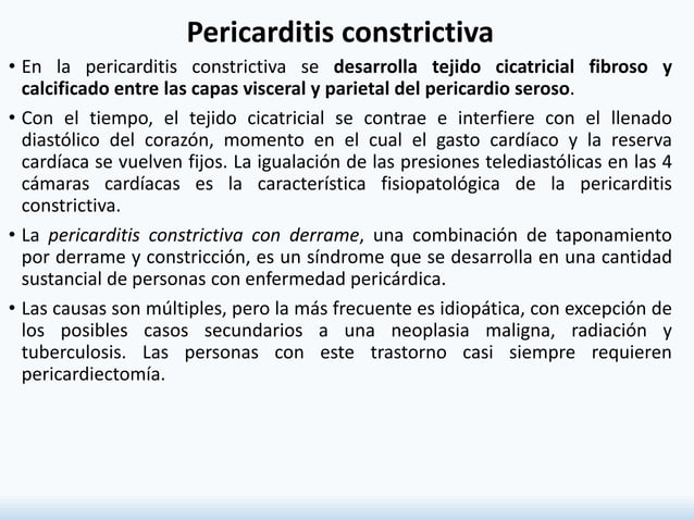 Conf 7 Pericardio.ppt Pericarditis. Tipos | PPT