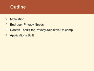 An Architecture for Privacy-Sensitive Ubiquitous Computing at Mobisys 2004 | PPT