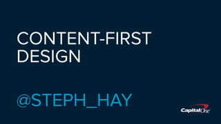 Content-first Design by Steph Hay | PPT