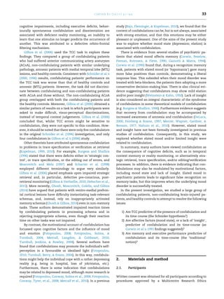 Confabulation what is associated with its rise and fall a study in brain injury | PDF