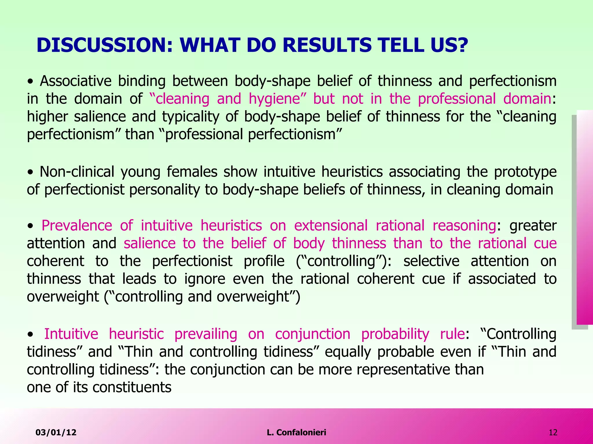 INTUITIVE HEURISTIC BINDING PERFECTIONISM, CONTROL AND BODY SHAPE ...