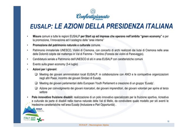 Confartigianato_Presentazione Macroregione Alpina EUSALP | PPT