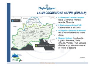 Confartigianato_Presentazione Macroregione Alpina EUSALP | PDF | Europe ...