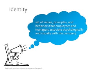 Real world communications on a reputation framework | PPT