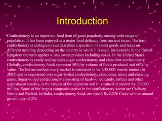 Confectioneries ppt | PDF