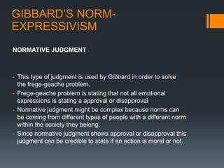 Gibbard's Norm-Expressivism | PPT