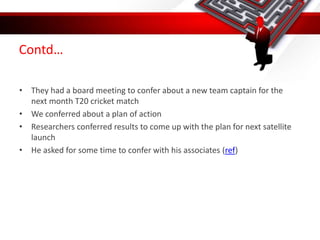 What does "CONFER" mean? | PPT