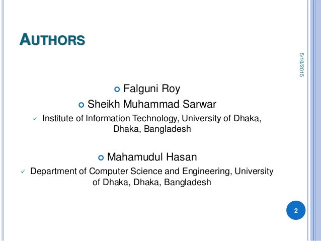 AIST 2015 Conference Paper Presentation | PPT